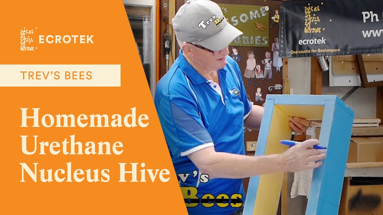 Trevs Bees - Home made Urethane Nucleus Hive - YouTube