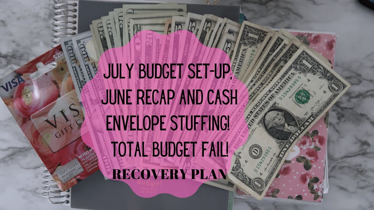 July Budget Set Up, June Recap and Cash Envelope Stuffing - YouTube