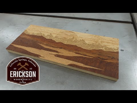 Laser Marquetry Veneer Inlay | Mountain Scene - YouTube