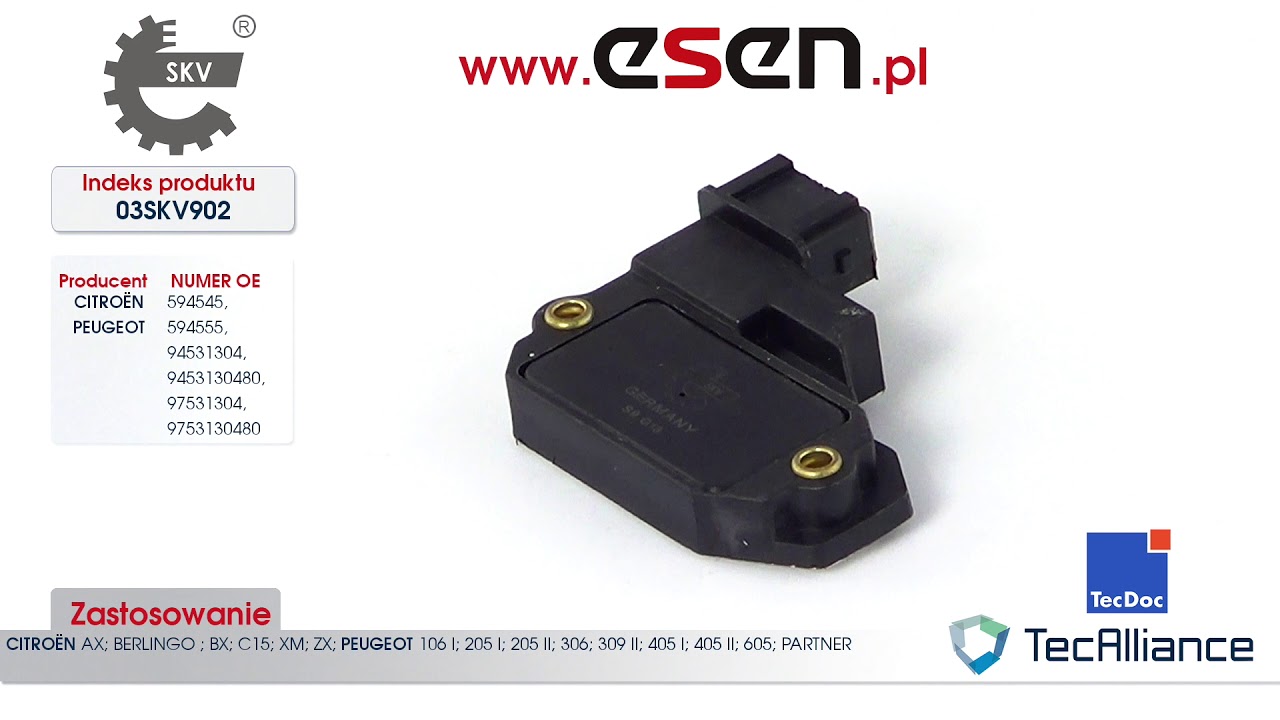 Moduł zapłonowy Peugeot 306 Peugeot 605 Peugeot 405 Citroen AX Citroen ...