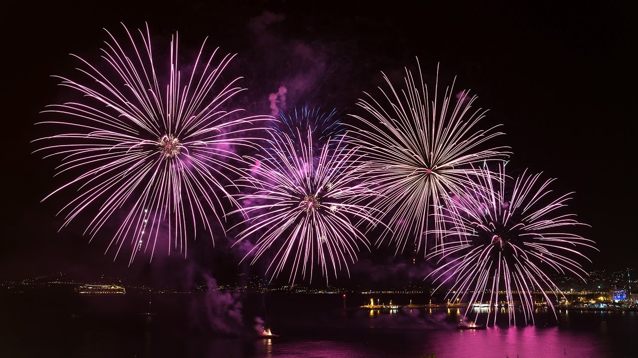 Cote d'Azure - New Years Eve with fireworks in Cannes France - YouTube