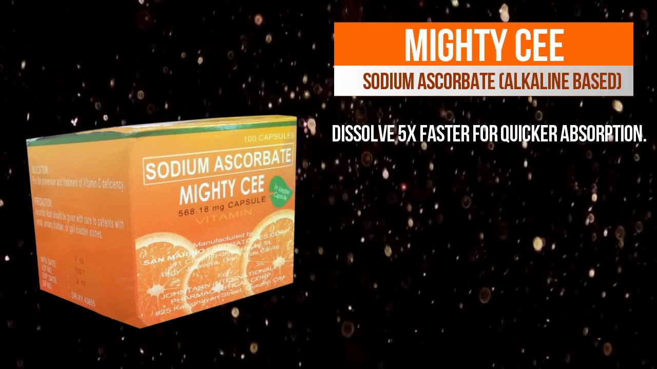 MIGHTY CEE SODIUM ASCORBATE (ALKALINE BASED VITAMIN C) - YouTube