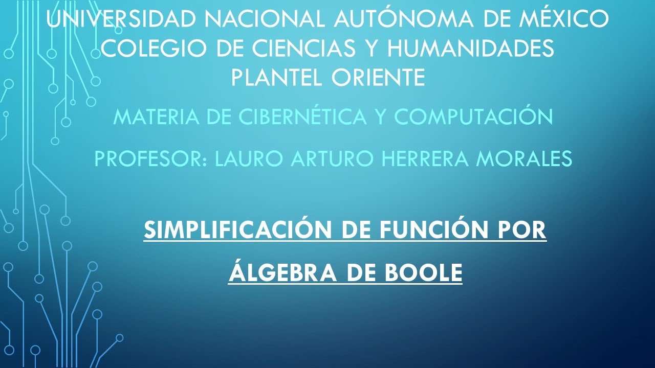 Postulados del Álgebra de Boole - YouTube