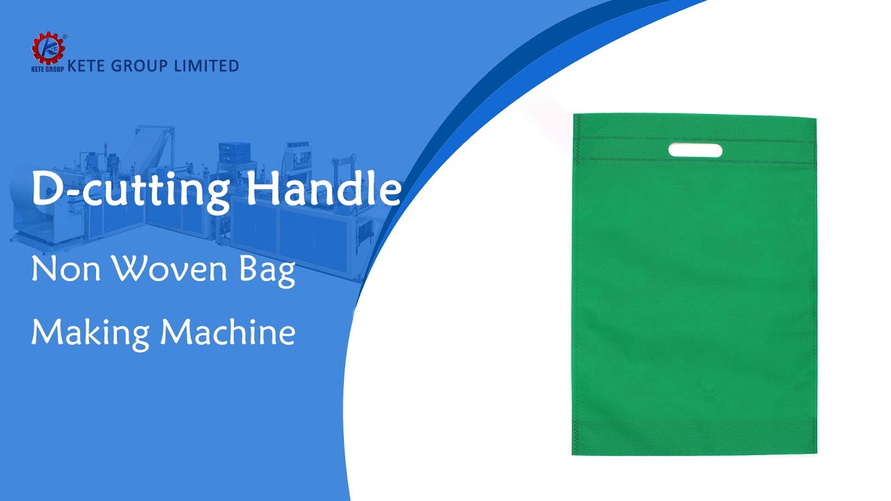 Flat Bottom Punch Rope Hole Non Woven Bag Making Machine - YouTube