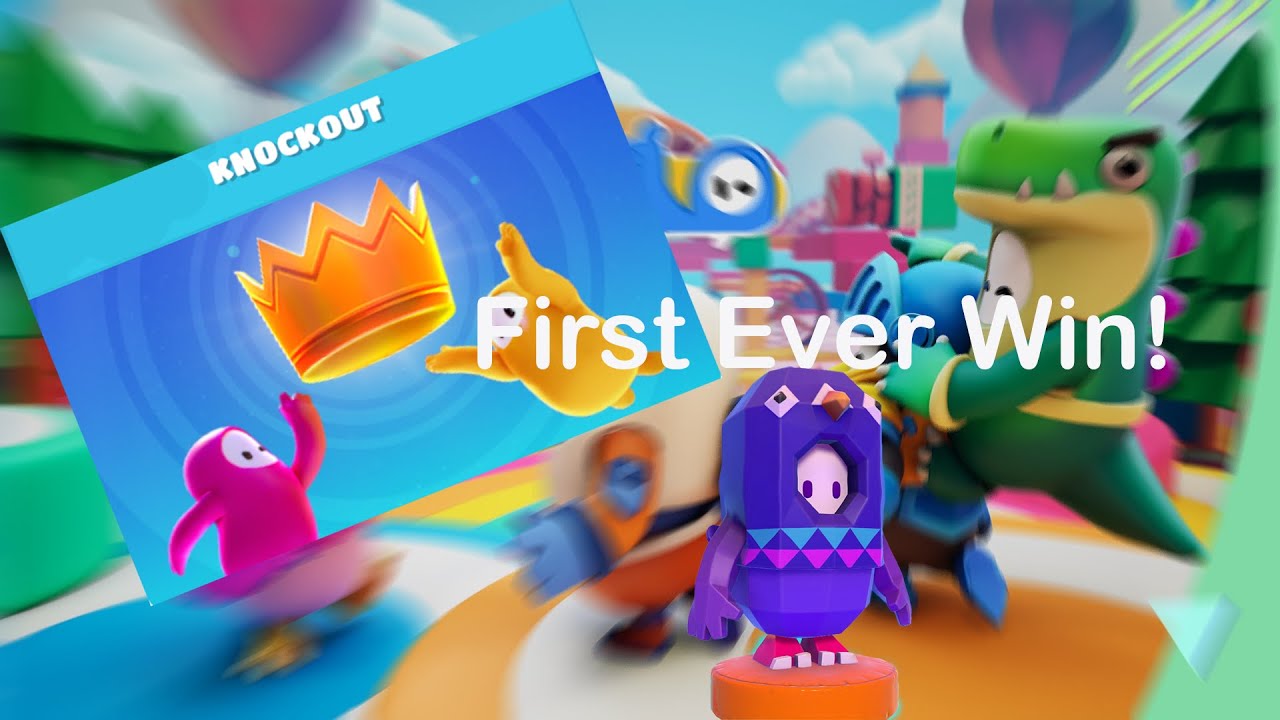 Getting My First Knockout Win in Fall Guys! - YouTube