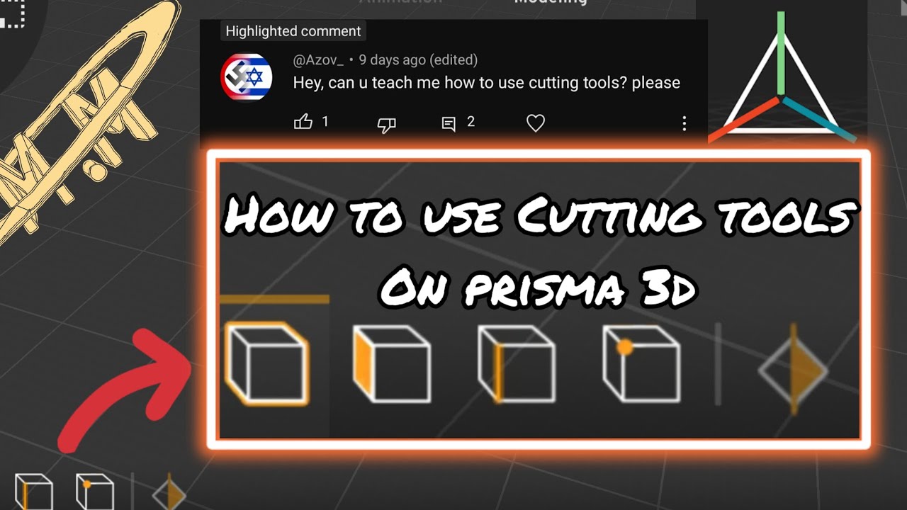 How to use Cutting tools in prisma 3d | M.M ANIMATION STUDIO - YouTube