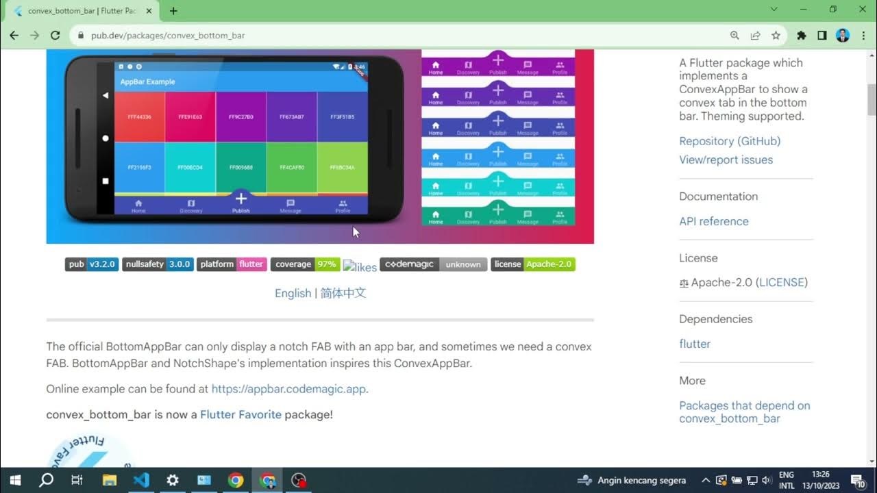 Flutter Bottom Convex Bar - YouTube