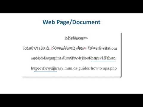 APA Style Reference List How to Reference Websites YouTube - YouTube