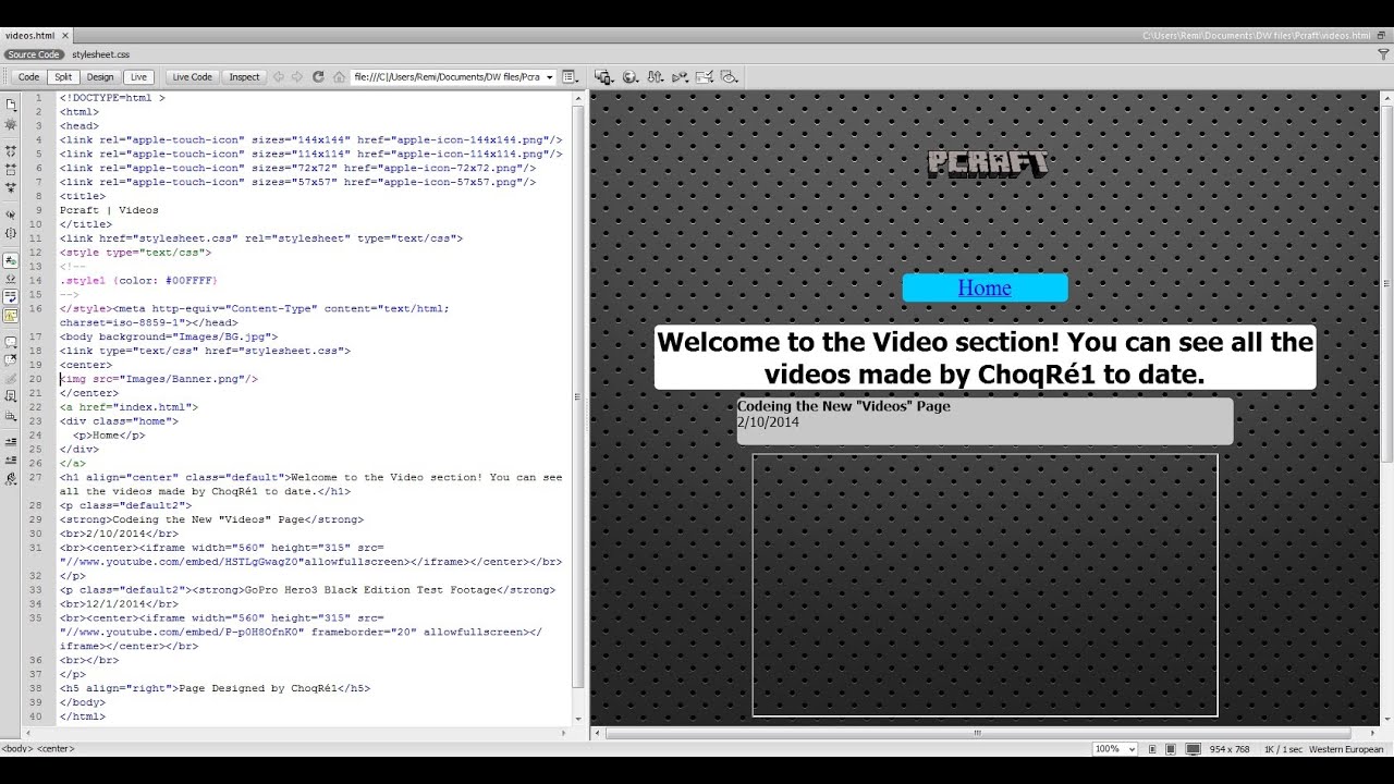Codeing the New "Videos" Page - YouTube