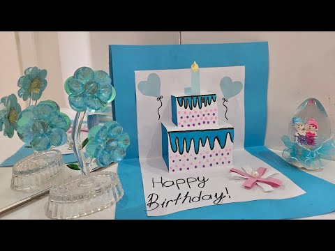 kağıttan pasta yapımı doğum günü hediye kartı (diy paper cake) 🎂🎂