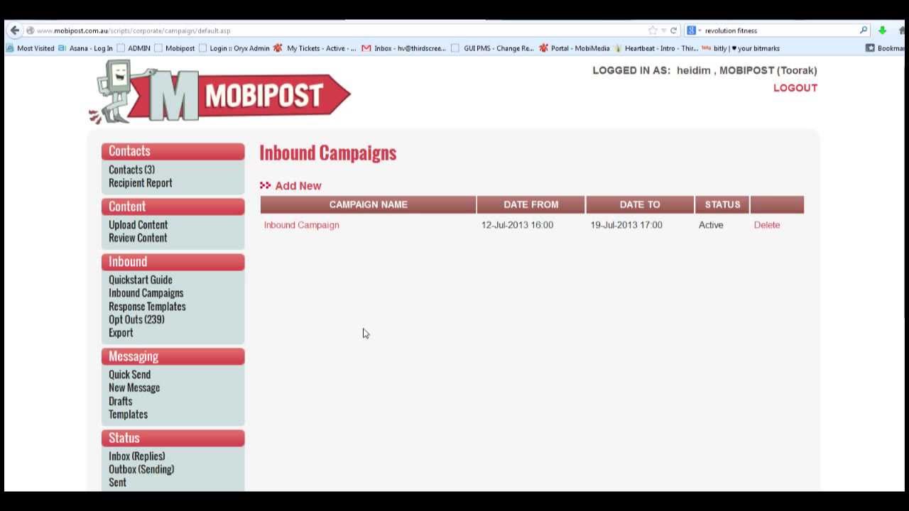 How to create an inbound campaign (auto responses) from MOBIPOST - YouTube