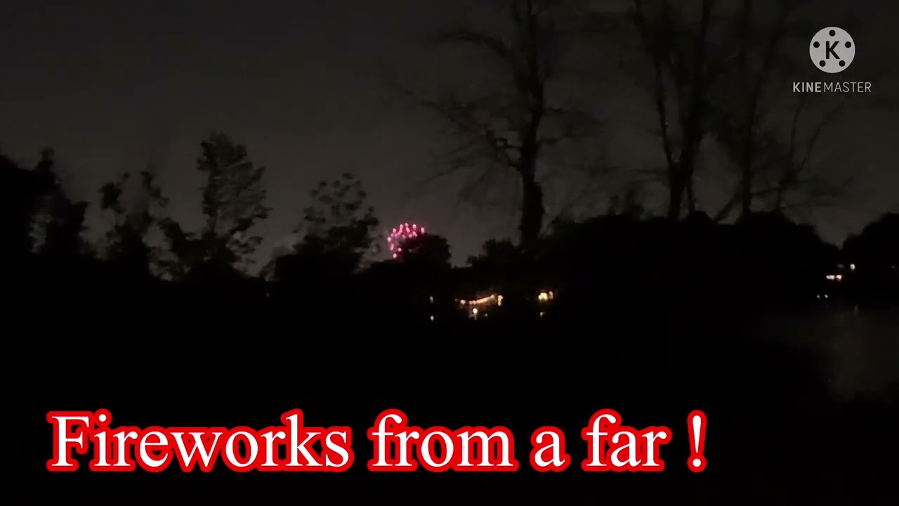 A glimpse of Fireworks from a far! - YouTube