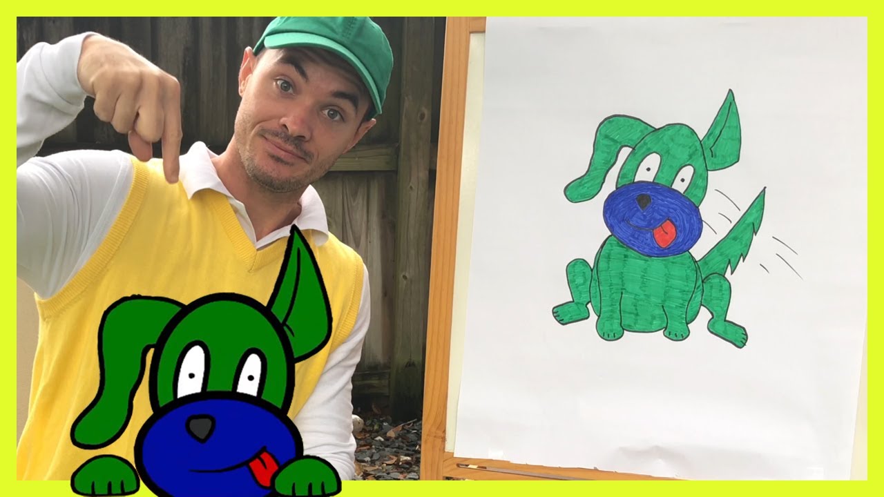 How To Draw A Dog For Kids | Draw Along With Bebo and Buggy - YouTube