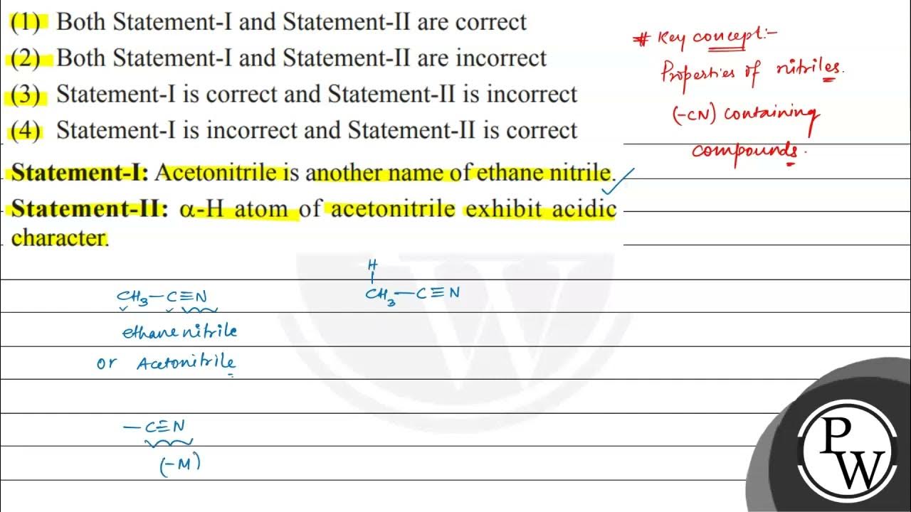 (1) Both Statement-I and Statement-II are correct (2) Both Statement-I and Statement-II are inco ...
