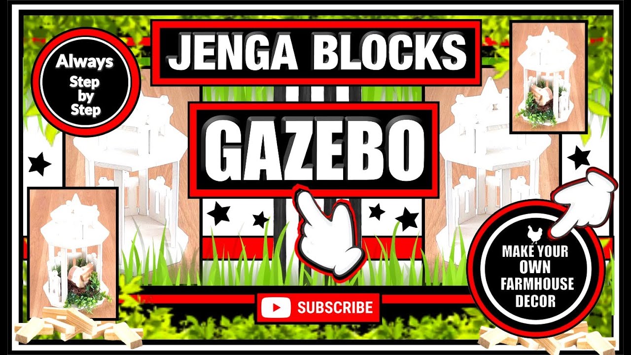 BRILLIANT FIRST TRY TUMBLING TOWER BLOCKS GAZEBO EASY WOODEN CRAFTS ...