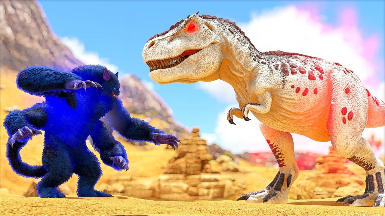 Prime Alpha Tyrannosaurus Rex vs gigas and other Prime Alphas(ARK ...