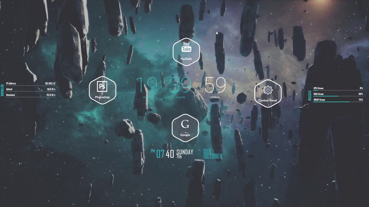 Deep Space Desktop - Windows 10 Customization - YouTube