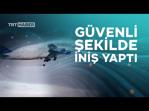 Kargo uçağının kalkış sırasında iniş takımı koptu