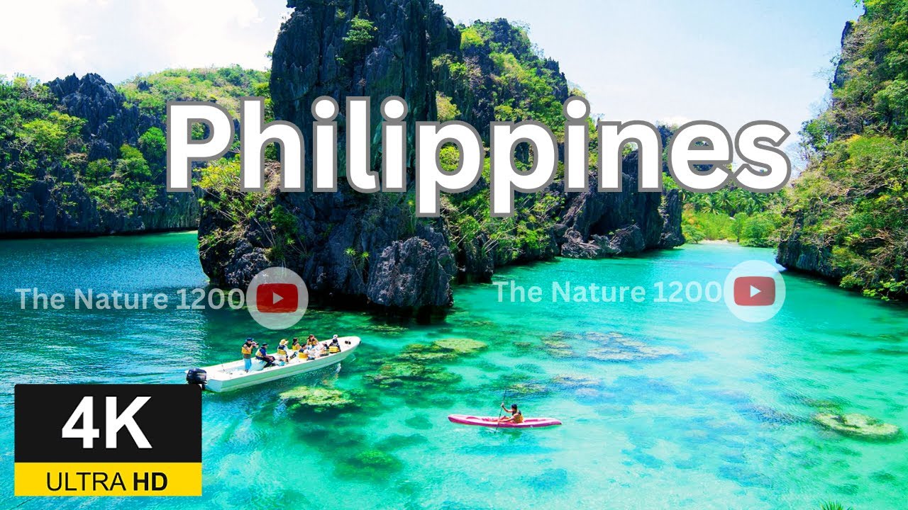 FLYING OVER PHILIPPINES 4K UHD😍Relaxing Music With Beautiful Nature ...