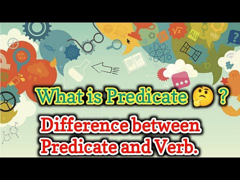 what is predicate? | difference between predicate and verb - YouTube