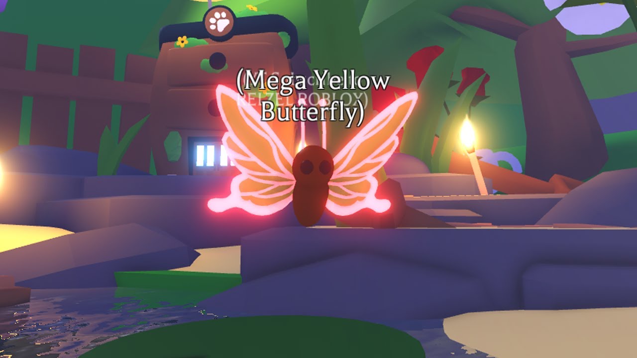 MEGA YELLOW BUTTERFLY (Rare) - Fly Ride & Tricks Adopt Me - YouTube