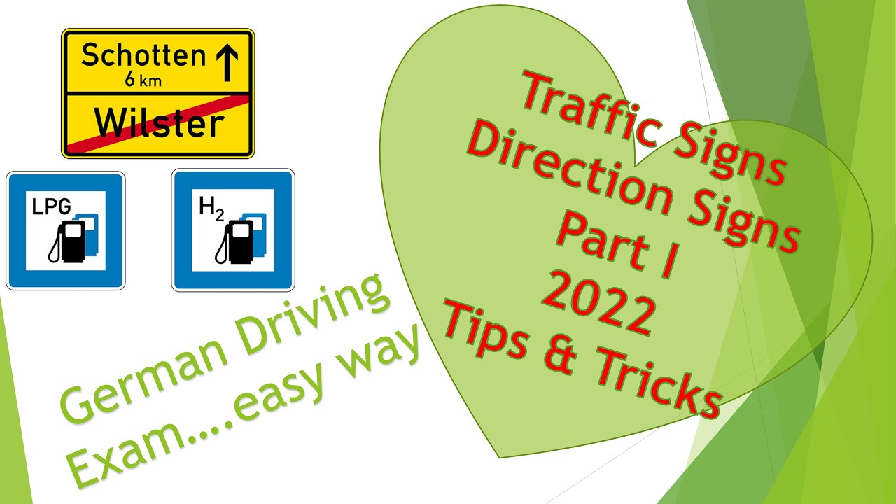 Traffic Direction Signs Part I | How to get Driving License in Germany ...