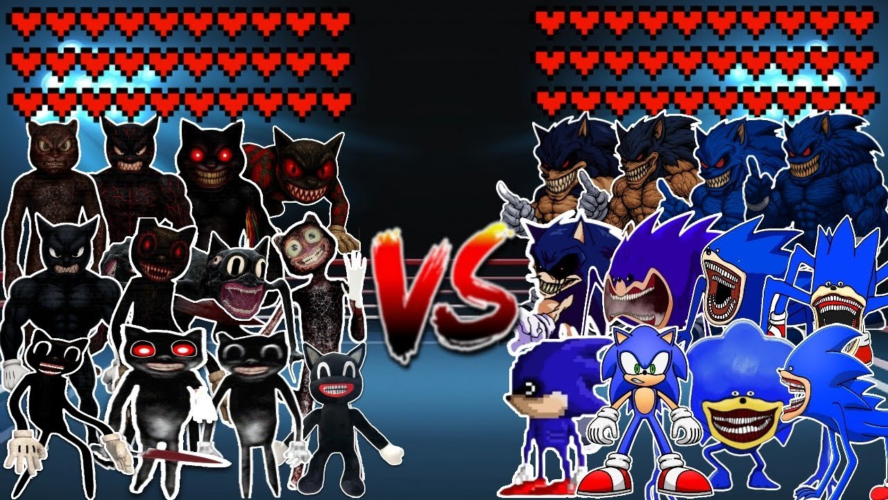 Cartoon Cat Monster Evolution vs Sonic Monster Evolution! Meme battle ...