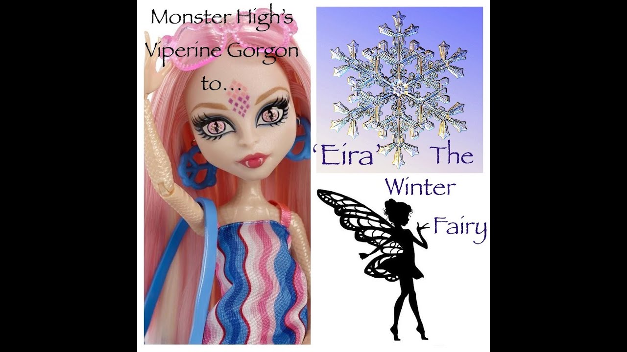 Monster High Viperine Gorgon to Winter Fairy Custom OOAK Doll Repaint ...