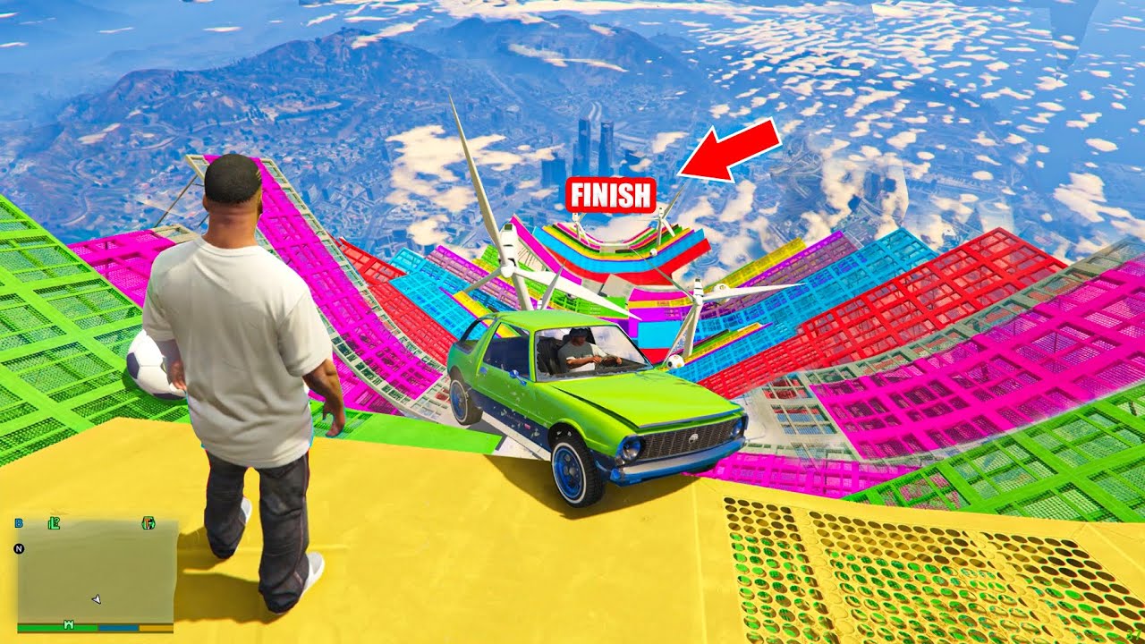 GTA 5 FRANKLIN MEGA RAMP CHALLENGE 🚗 💥 ( GTA 5 Modes) - YouTube