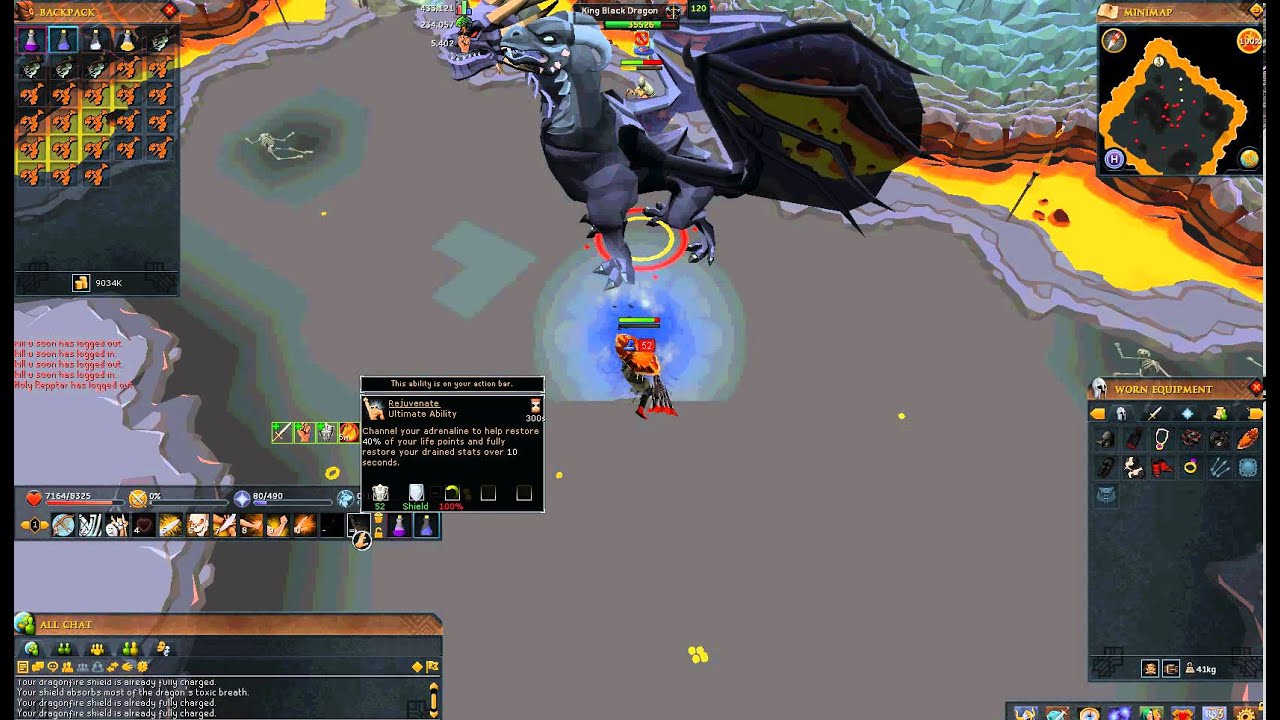 How to kill King Black Dragon melle solo with no prayer eoc rs3 ...