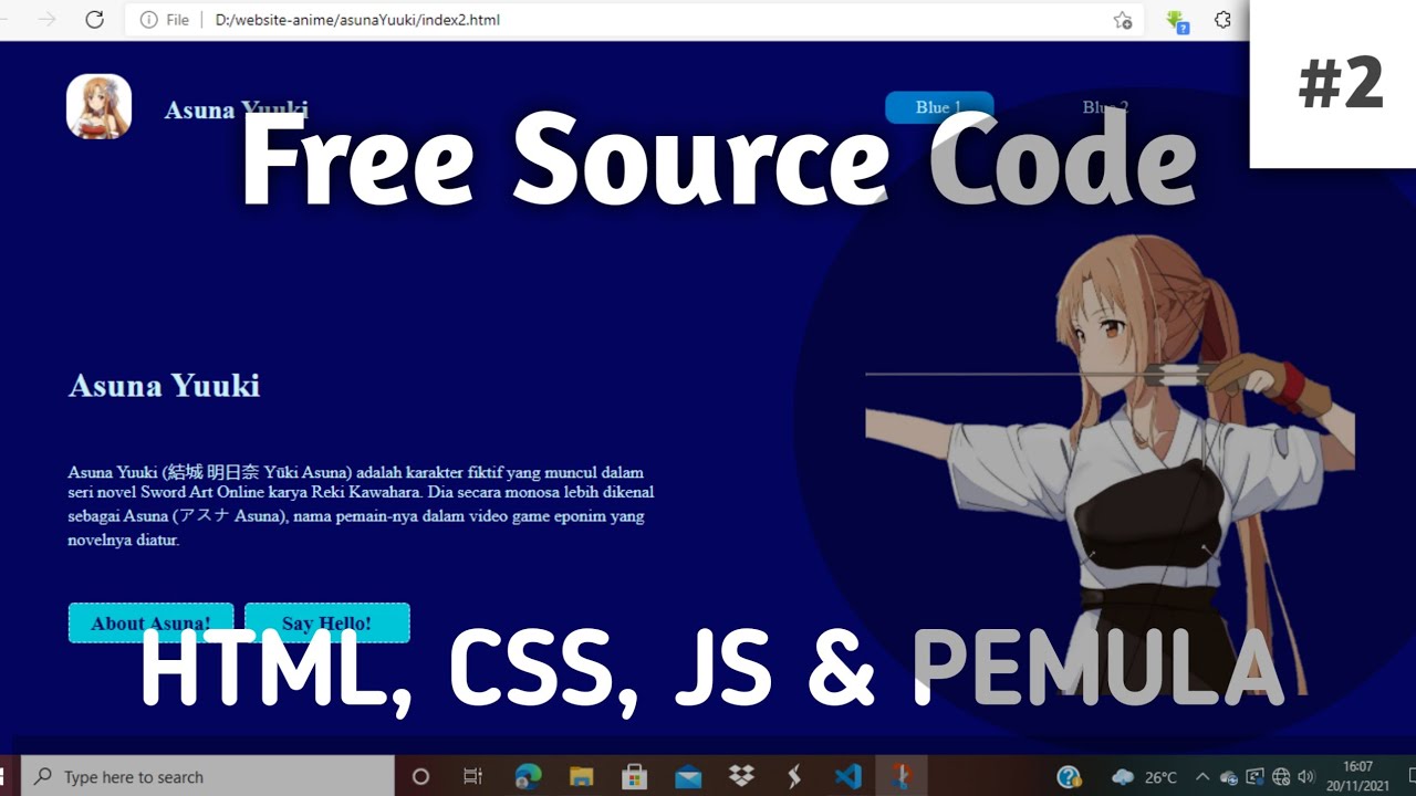 TUTORIAL MEMBUAT WEBSITE DENGAN HTML CSS dan javascript ~ GRATIS untuk ...