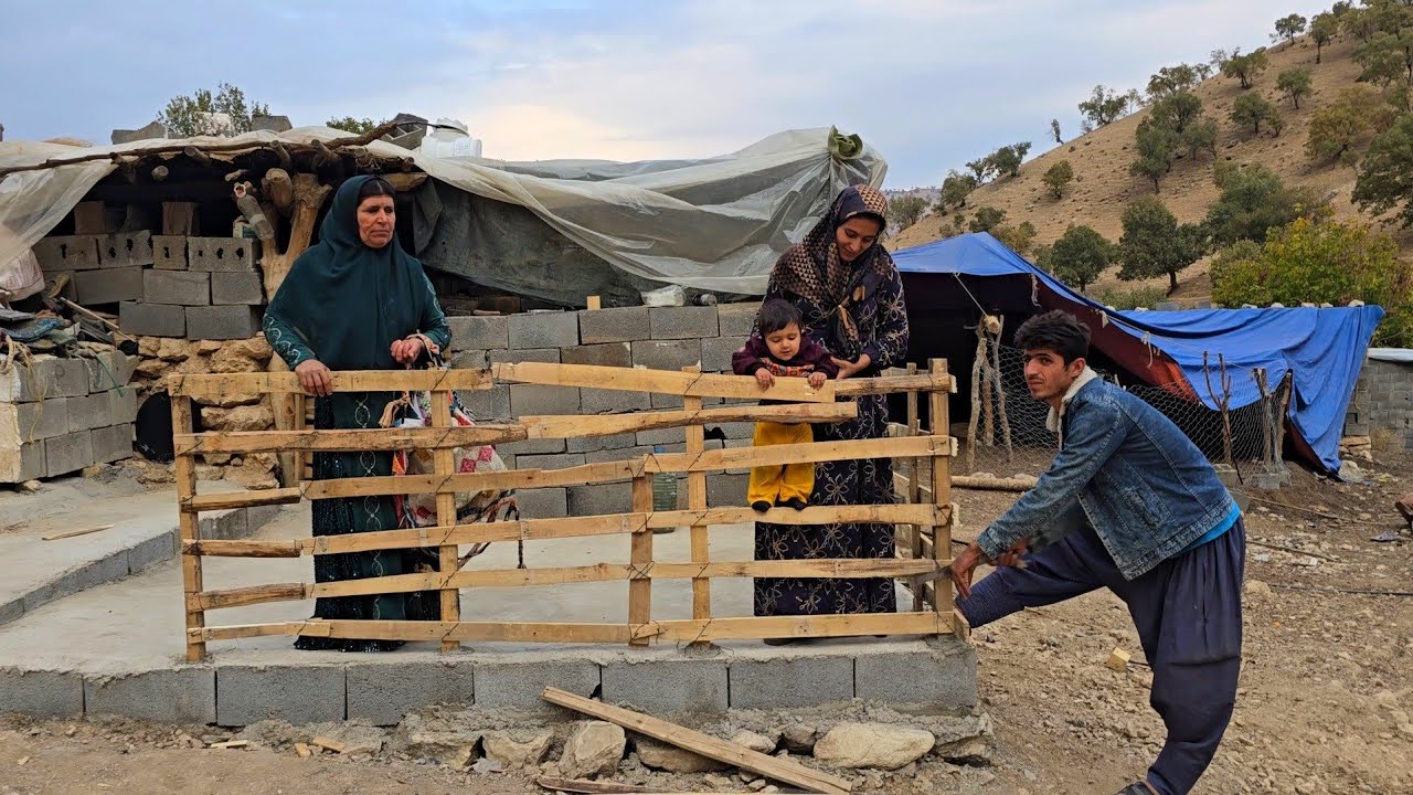 Nomadic life, and building a protective fence for Mahyar - YouTube