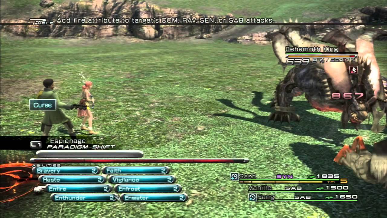 Final Fantasy XIII - Behemoth King & Megistotherian grinding - Stage 7 ...