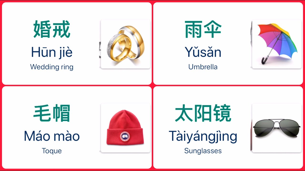 Parts02. Learn Chinese To English Words and Pictures daily🥰📚 (Reading ...