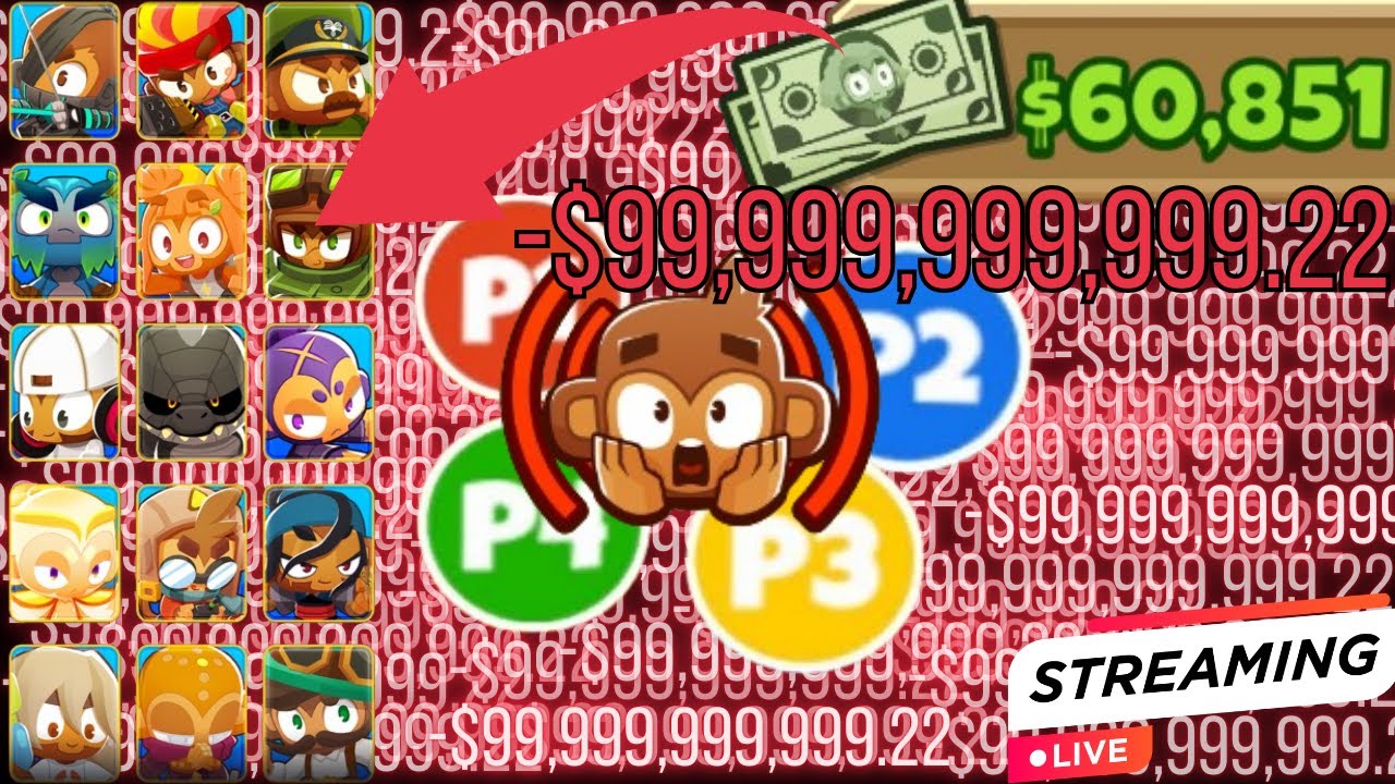 Spending ALL MY MONEY $$$ On BTD6 Heroes!! 🔴 LIVE 🔴 - YouTube