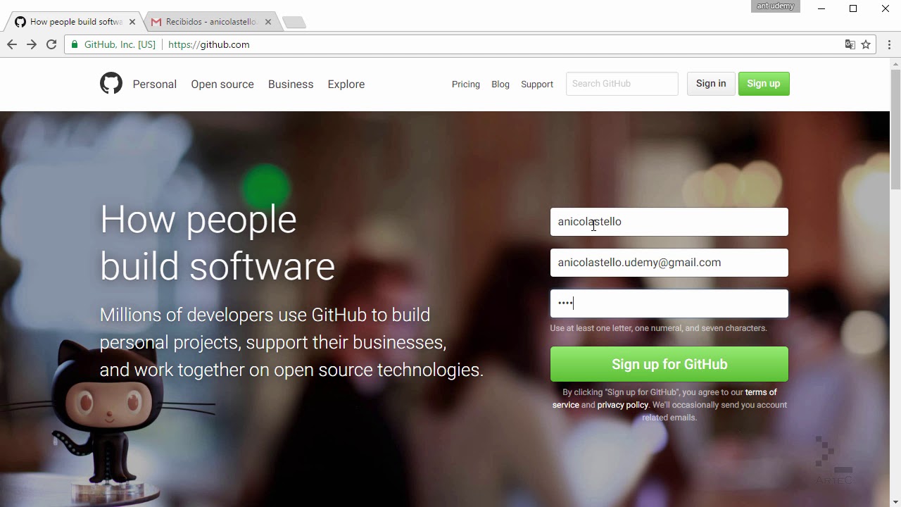Registrar cuenta en Github - YouTube