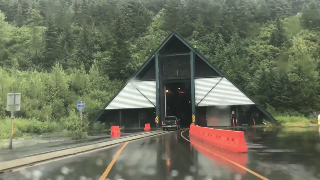 Driving through the Anton Anderson Memorial Tunnel in Alaska on our way ...