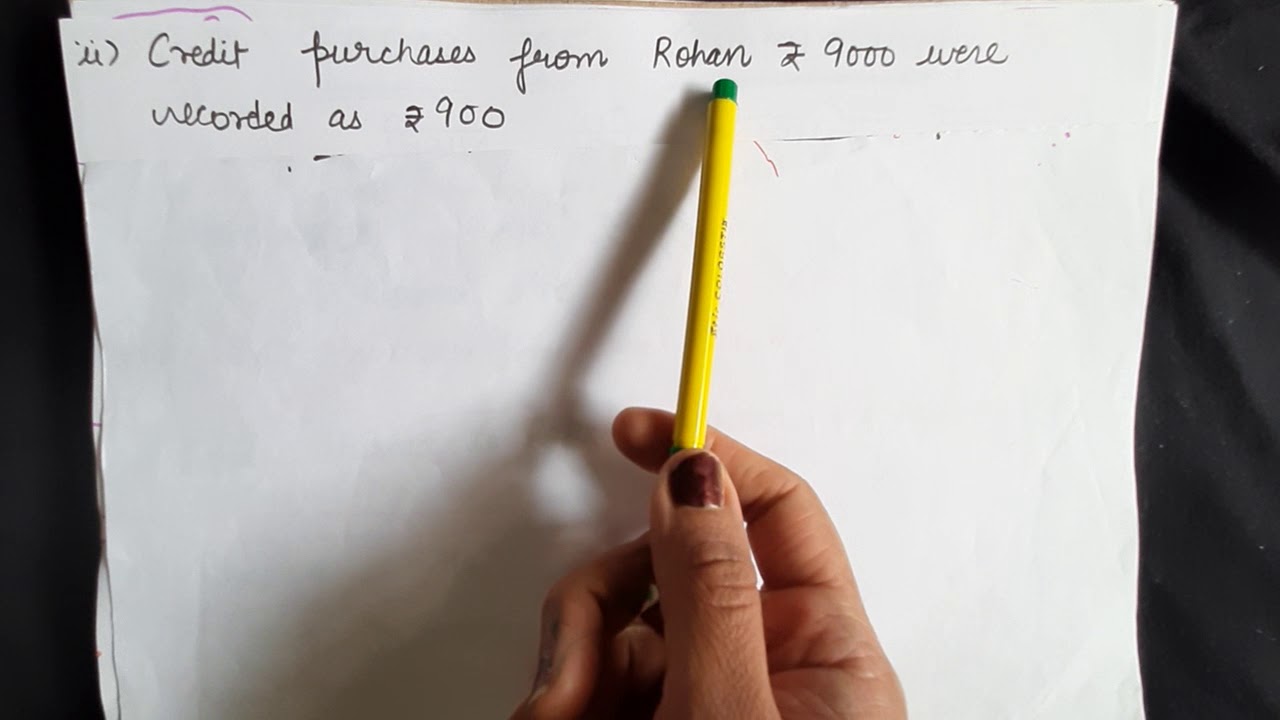 CLASS 11| RECTIFICATION OF ERRORS -2|MEANING |ERROR OF COMMISSION ...