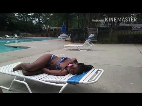 Chilling by the pool