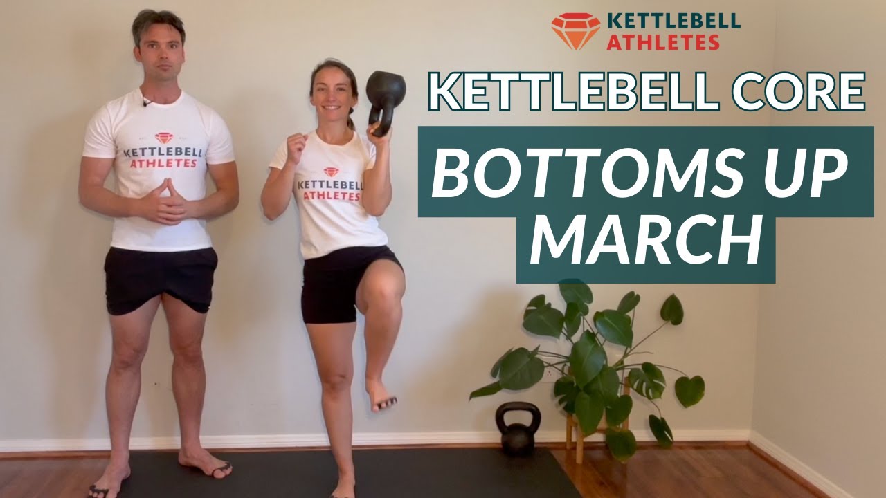 Kettlebell Bottom Up March | Functional Core Exercise | Kettlebell ...