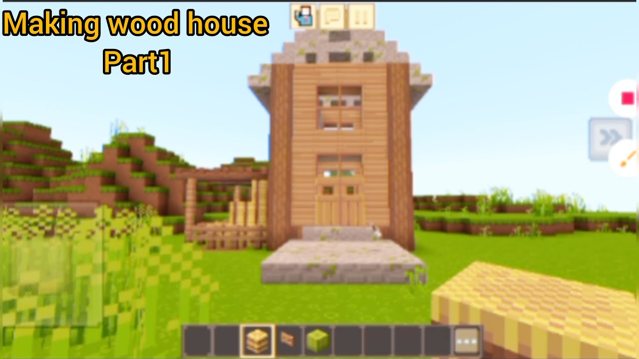 How to make a wood house in crafting - YouTube