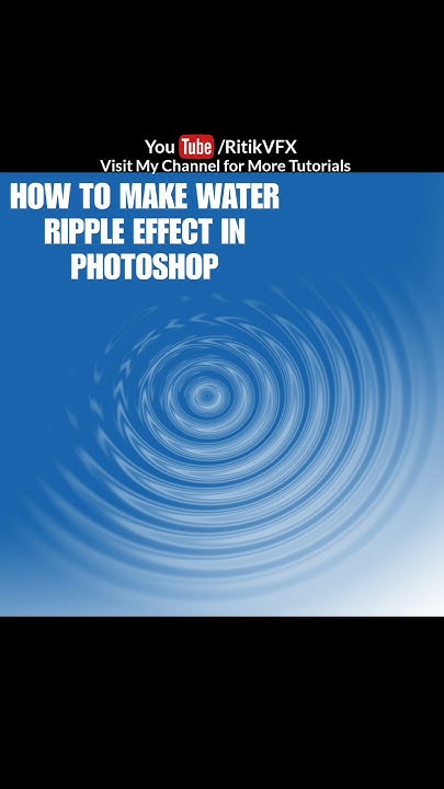 Best Way To Create Water Ripple Effect In Photoshop #shorts #foryou #photoshop_tutorial #water ...