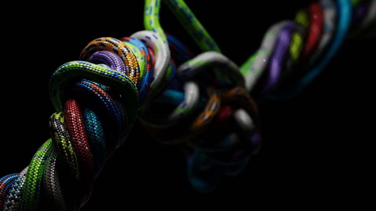 Twisting colourful rope simulation - YouTube