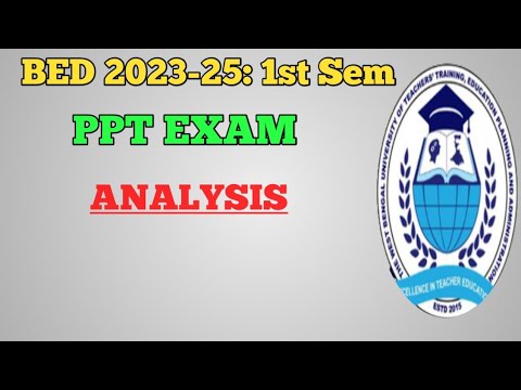 B.ed 1st Sem PPT exam/ B.ed 1st sem. external exam - YouTube