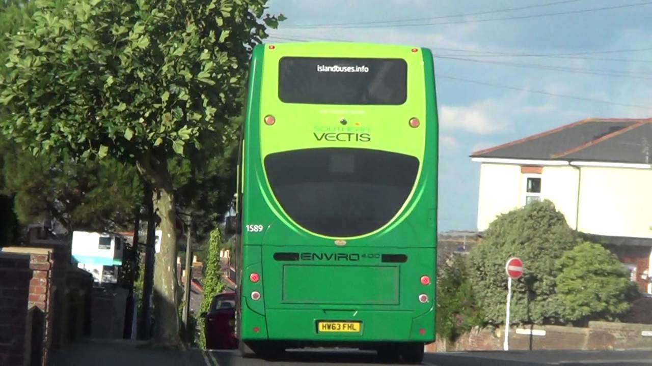 Southern Vectis bus route 3 departing Shanklin bus stop, 29th August ...