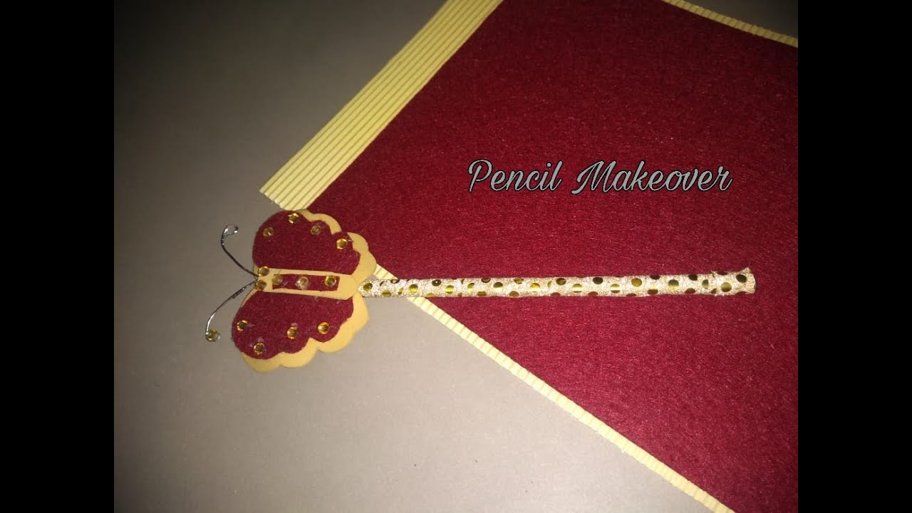 Diy | Lead Pencil Makeover, Pencil Decoration Art | School Craft | easy ...
