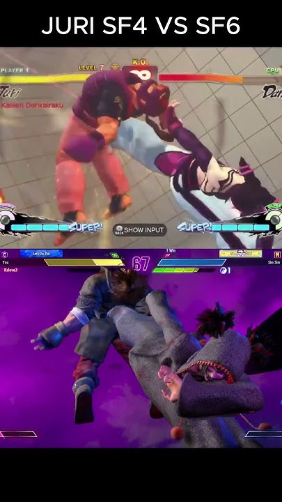 JURI'S ULTRA ATTACKS IN SF4 VS SF6 #streetfighter #sf6 #juri - YouTube