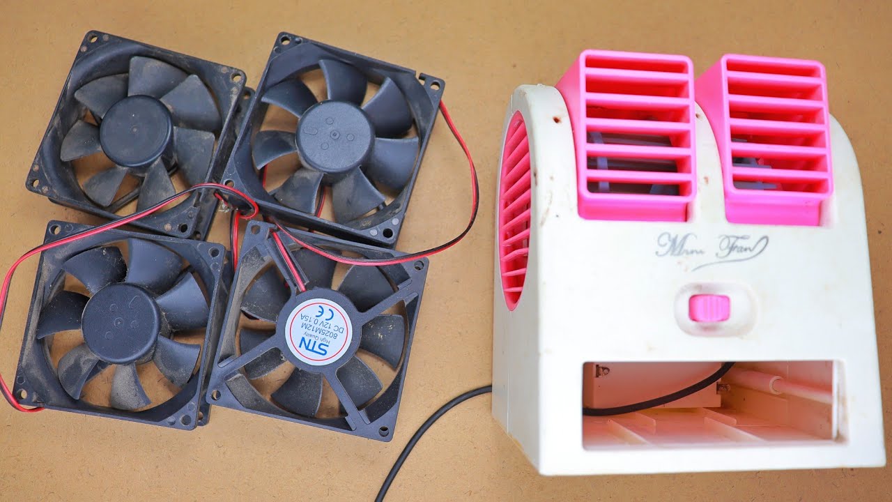 Awesome Brilliant idea from old Computer Fan and Old Mini Air Cooler ...