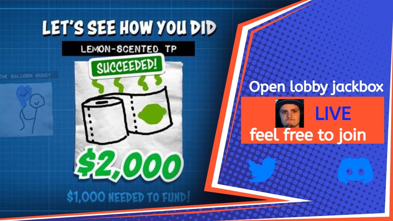 Open lobby JACKBOX GAMES - Feel free to join in live #16 - YouTube