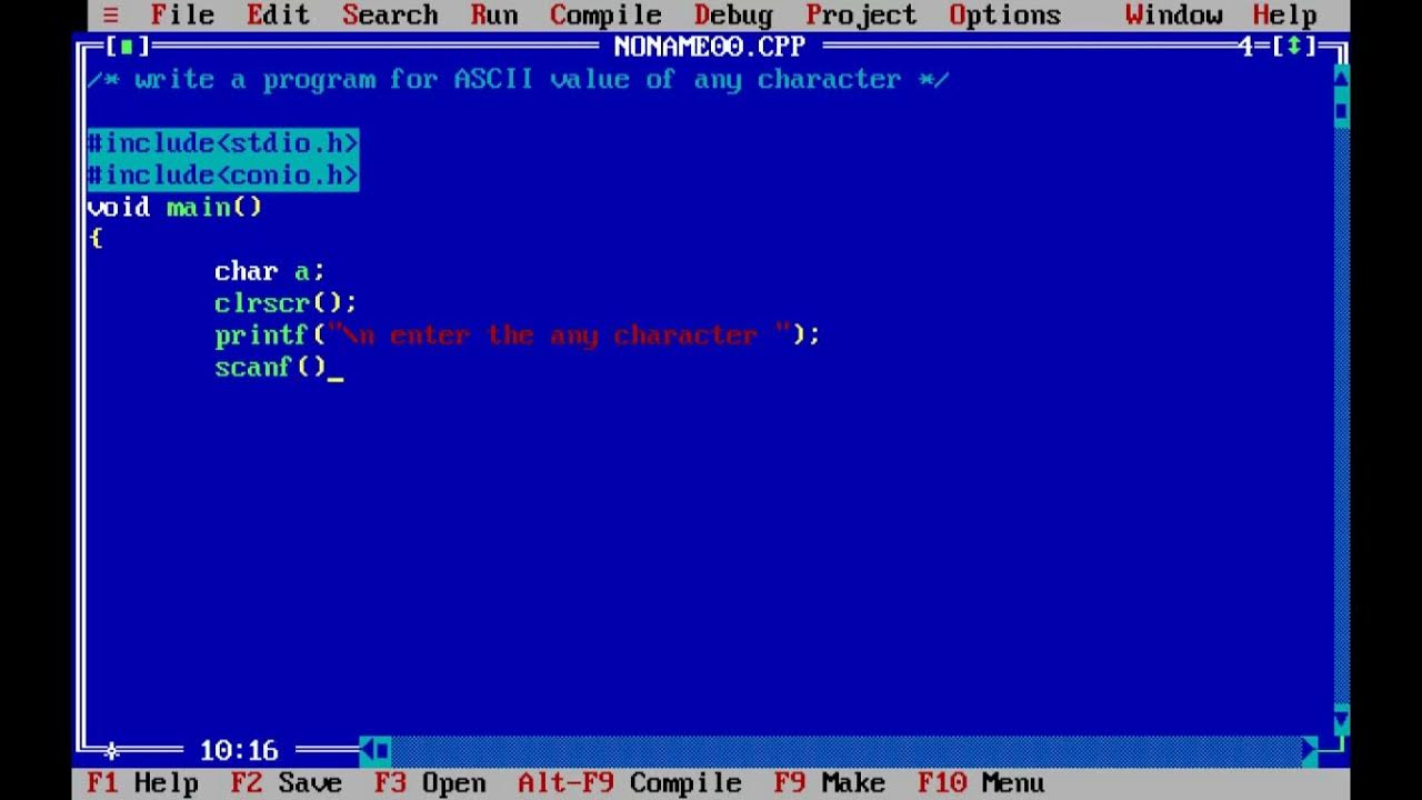 program to print ASCII value of any Char in C programming language | by ...